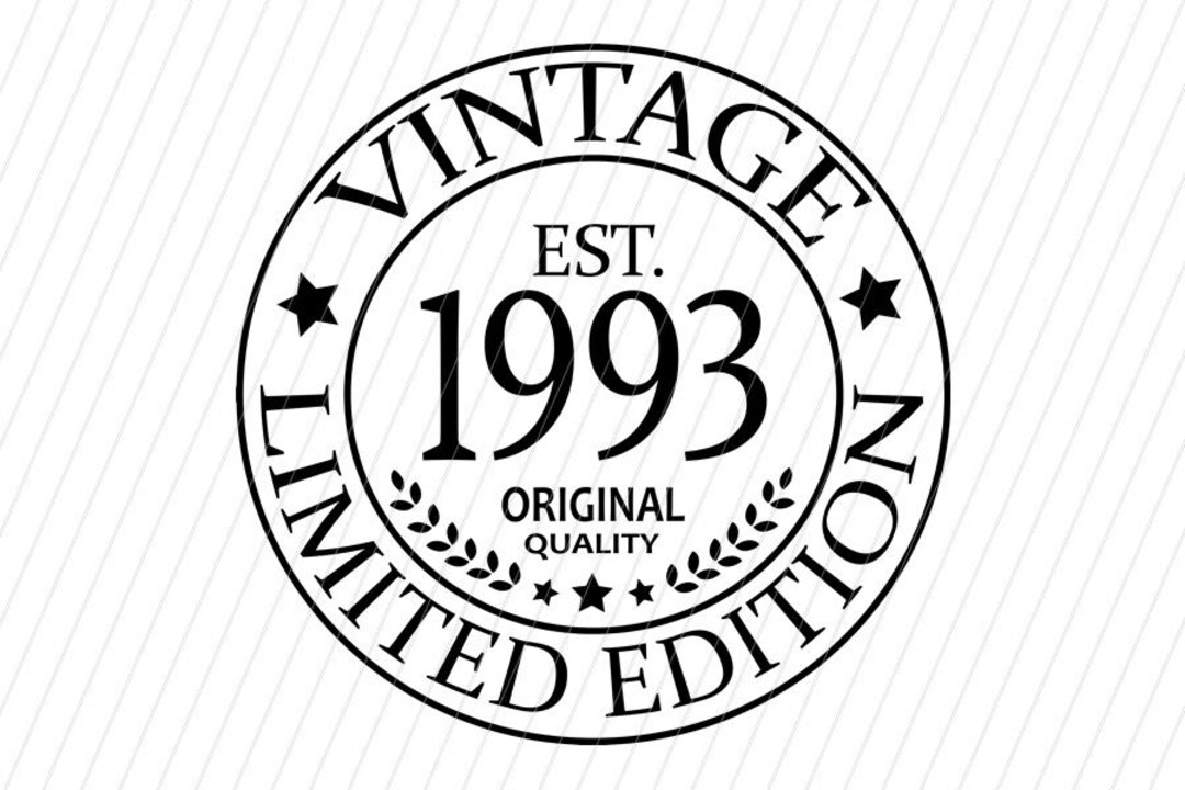 Vintage Limited Edition 1993 Svg Png, Retro 1993 Svg Png, Retro 33rd ...