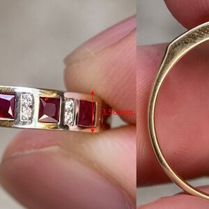 Ruby and Diamond Ring, Minimal and Timeless Design, Second Hand, Antique - Etsy