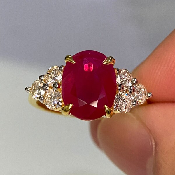 Gold Ruby Ring - Etsy