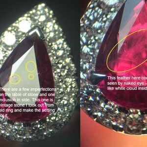 Natural Thai Ruby 1.30 Carat Surrounded by 0.59 Carat Diamonds on 18k ...