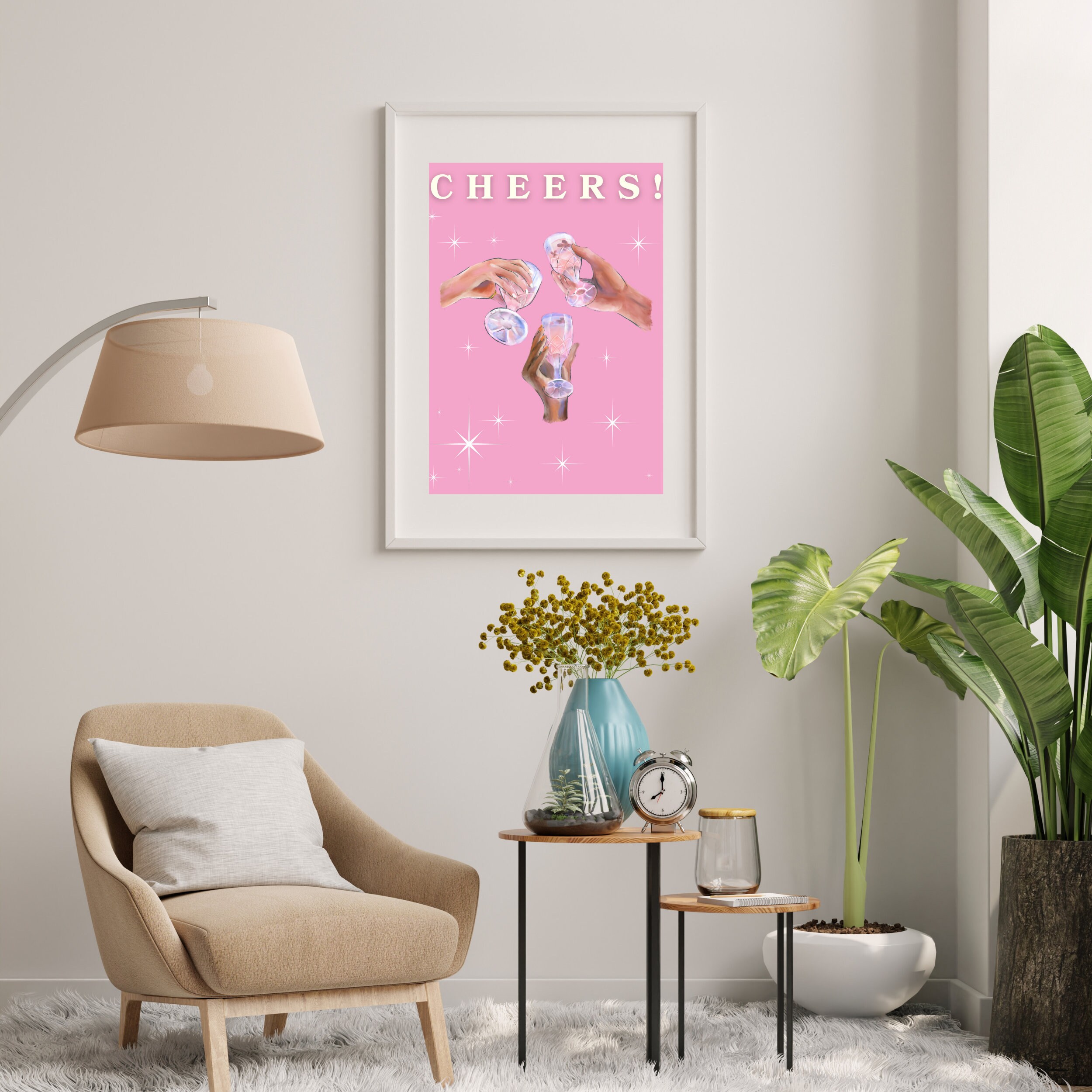 Preppy Gallery Wall Set,trendy Wall Art,preppy Pink Posters,digital ...