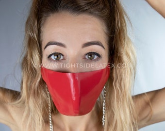 Latex Open Face Mask With Hair Tube - Etsy UK