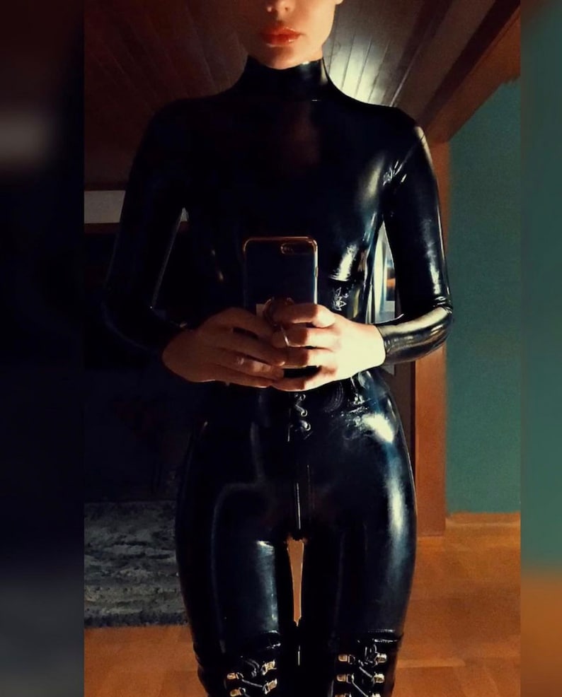 Latex Catsuit Neck Entry Crotch Zip - Etsy UK