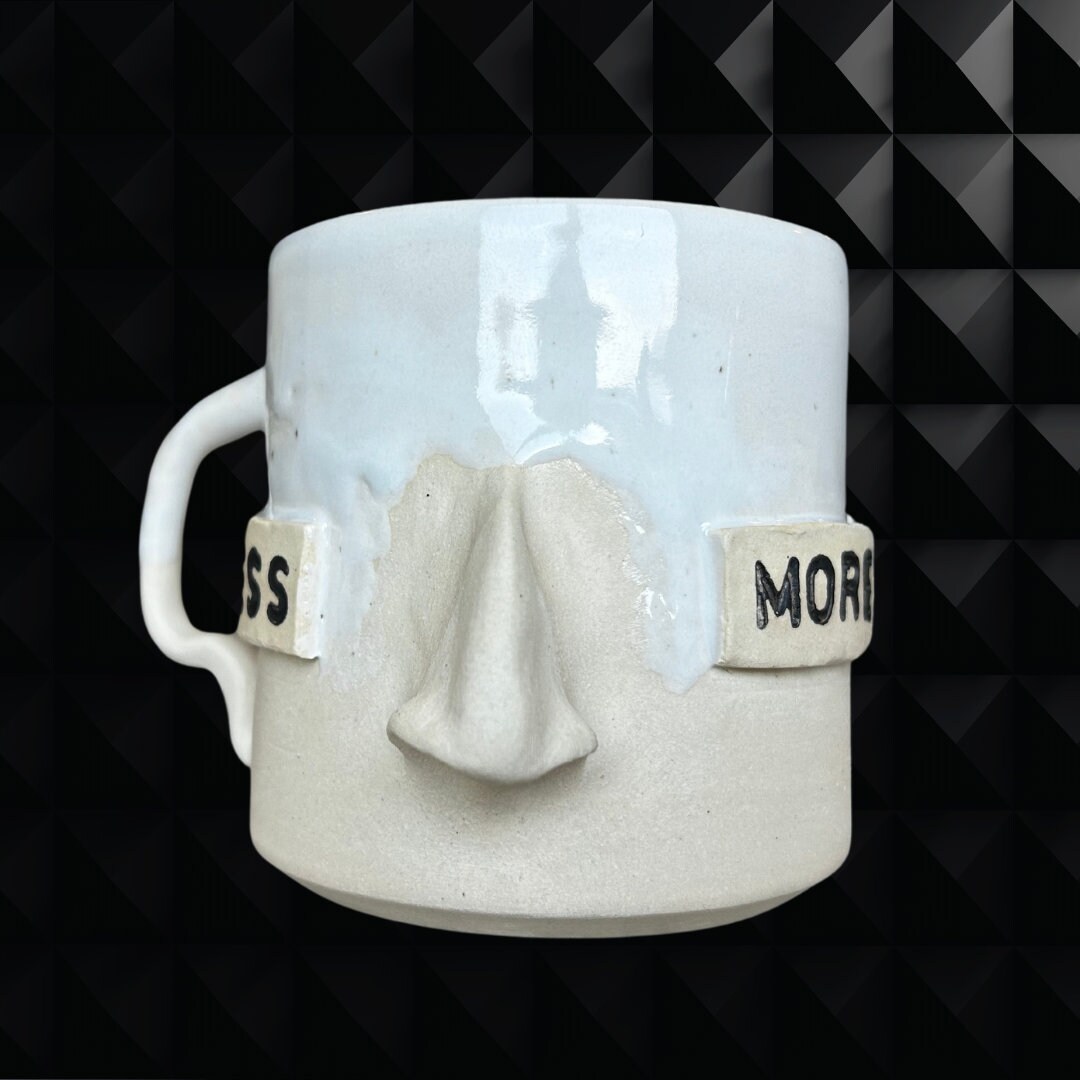 Handmade Pottery Less Nose More Yesses Nose Mug Handmade Ceramic. - Etsy