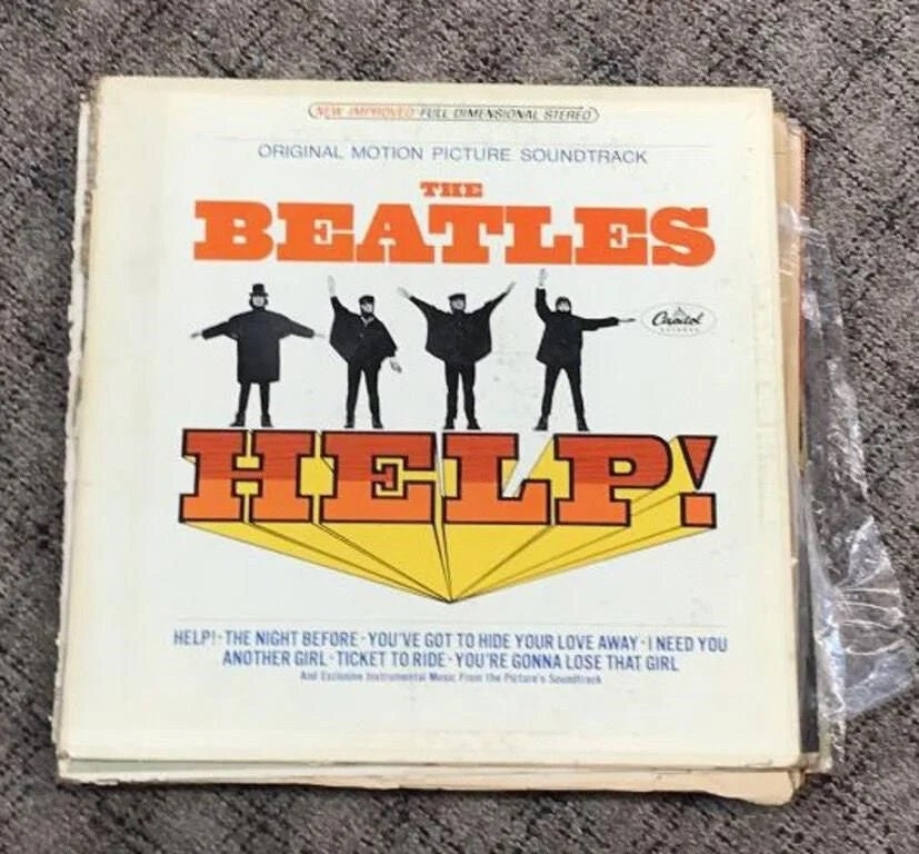 Vintage, Beatles, Vinyl, Help!, 33RPM, Record, - Etsy