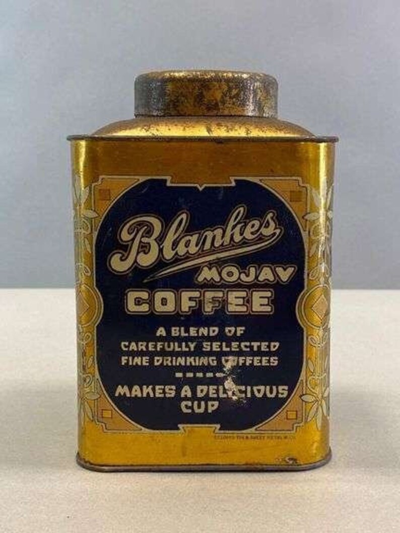 Vintage, C.1900, Blanke's, Mojay, Coffee, Tin, Kitchen Storage ...