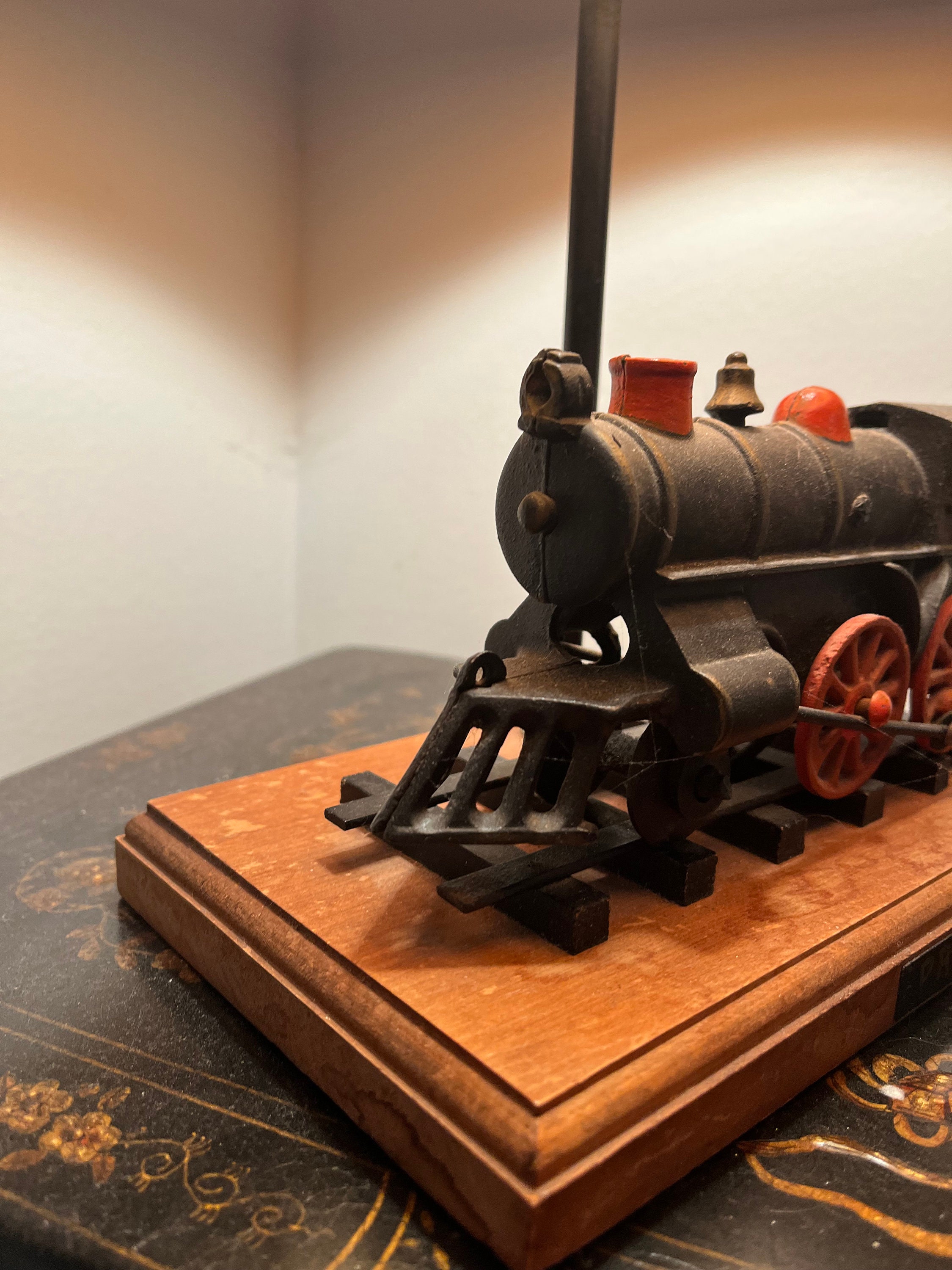 Vintage, C. Early 1900's, Wilkins, Cast-iron, Train, Table Lamp With ...