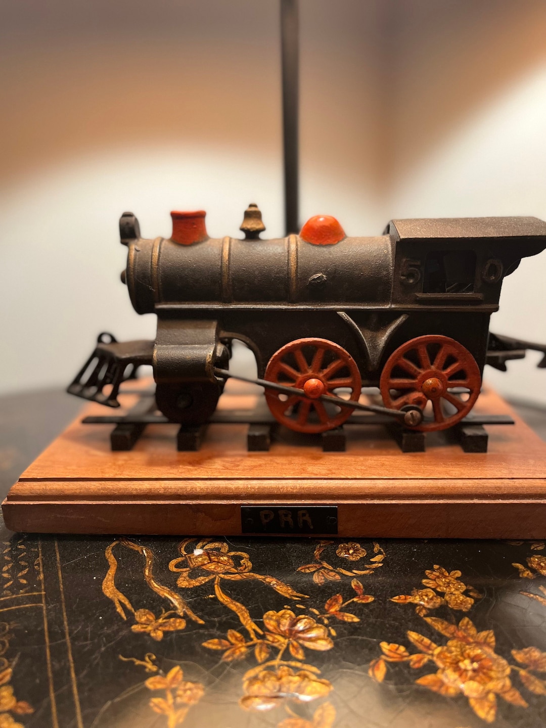 Vintage, C. Early 1900's, Wilkins, Cast-iron, Train, Table Lamp With ...