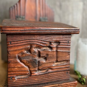 Antique, C.1900. Salt Box, French, Sel, Hospitality Symbol, Handcarved ...