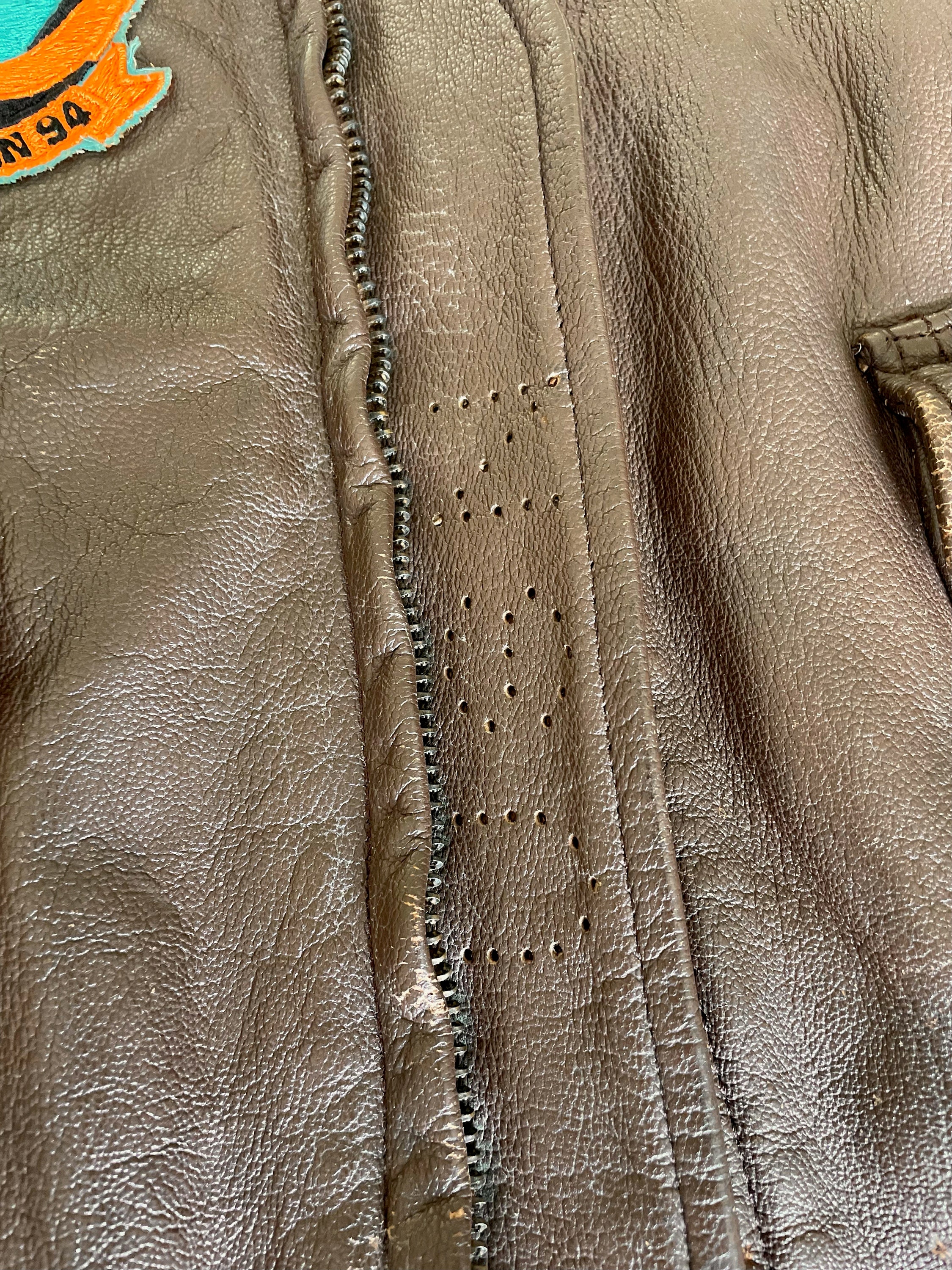 Authentic, Vietnam, Era, Vintage, G1 Leather, Bomber, Flight, Jacket ...