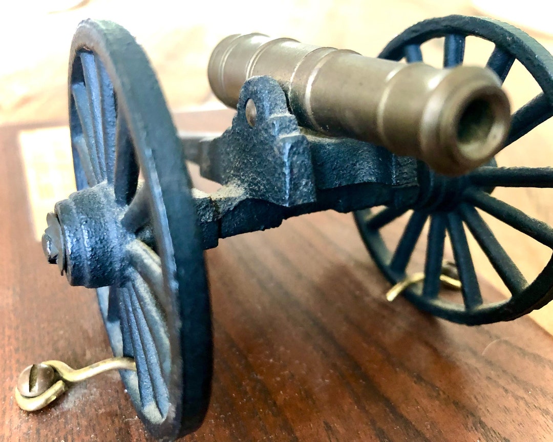 Vintage, C.1965, Cannon, Replica, Authentic, Military, Trophy, Plaque ...