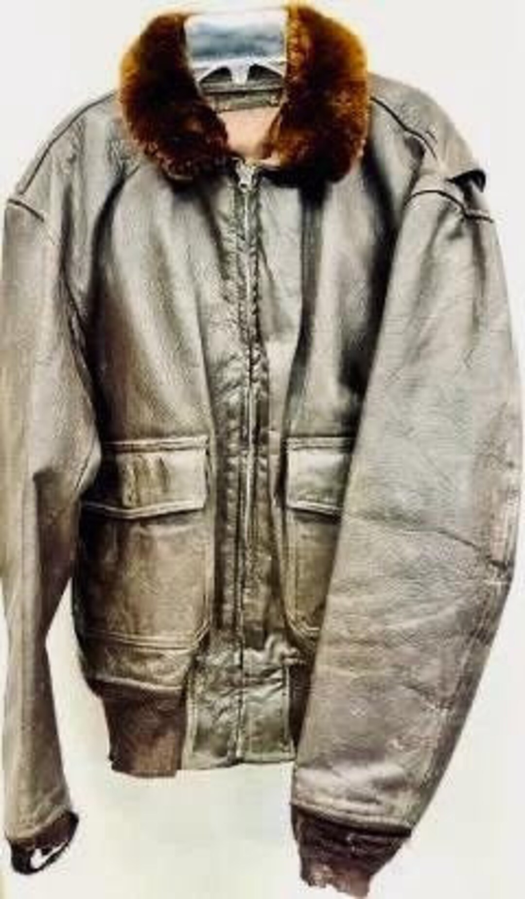 Authentic, C1950's, Vintage, G1 Leather, Bomber, Flight, Jacket, Fur ...