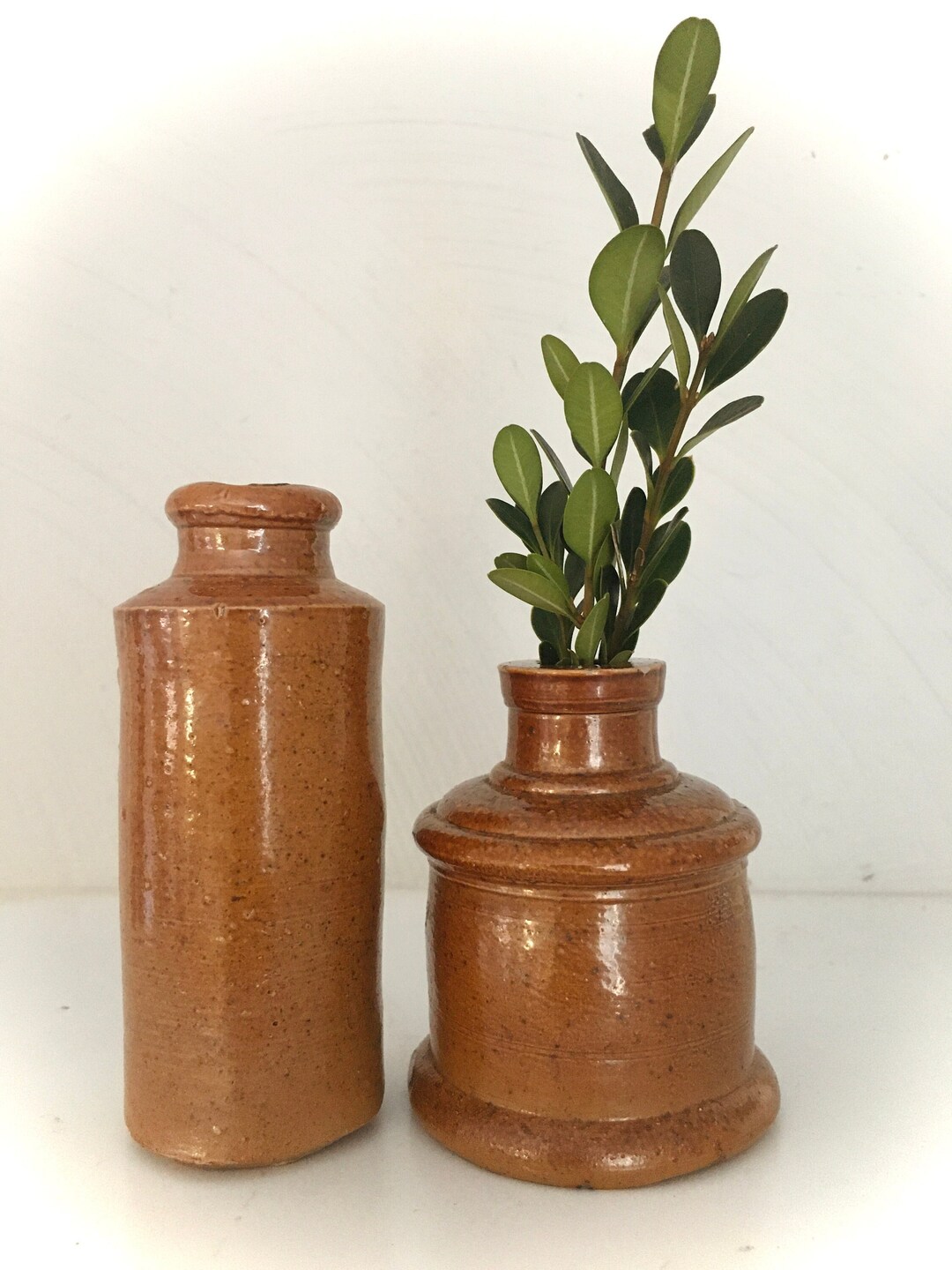 Antique, Set-of-2, Handmade, Ceramic, Artisan, Inkwells - Etsy