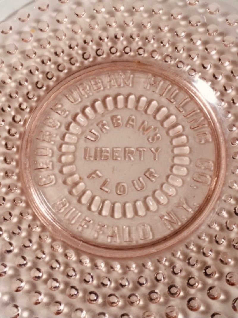 Authentic, Antique, Pink, Depression Glass, Advertising Plate, Urban's ...