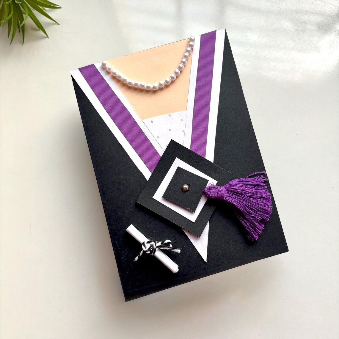 Handmade Graduation Card: Class of 2025, Custom Gown & Tassel - Etsy