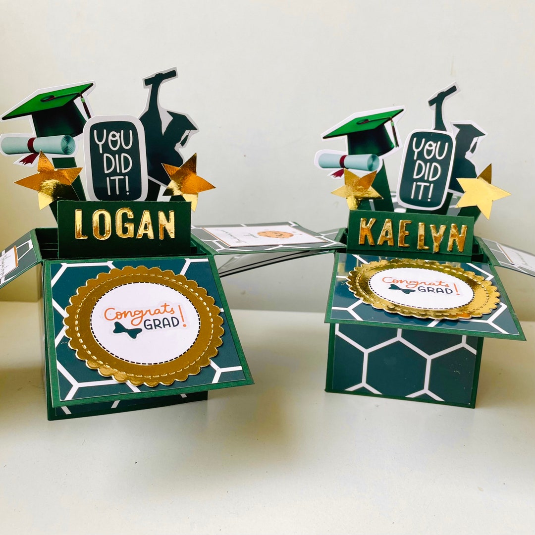 Personalized Graduation Pop up Card: 3D Gift Card Holder - Etsy