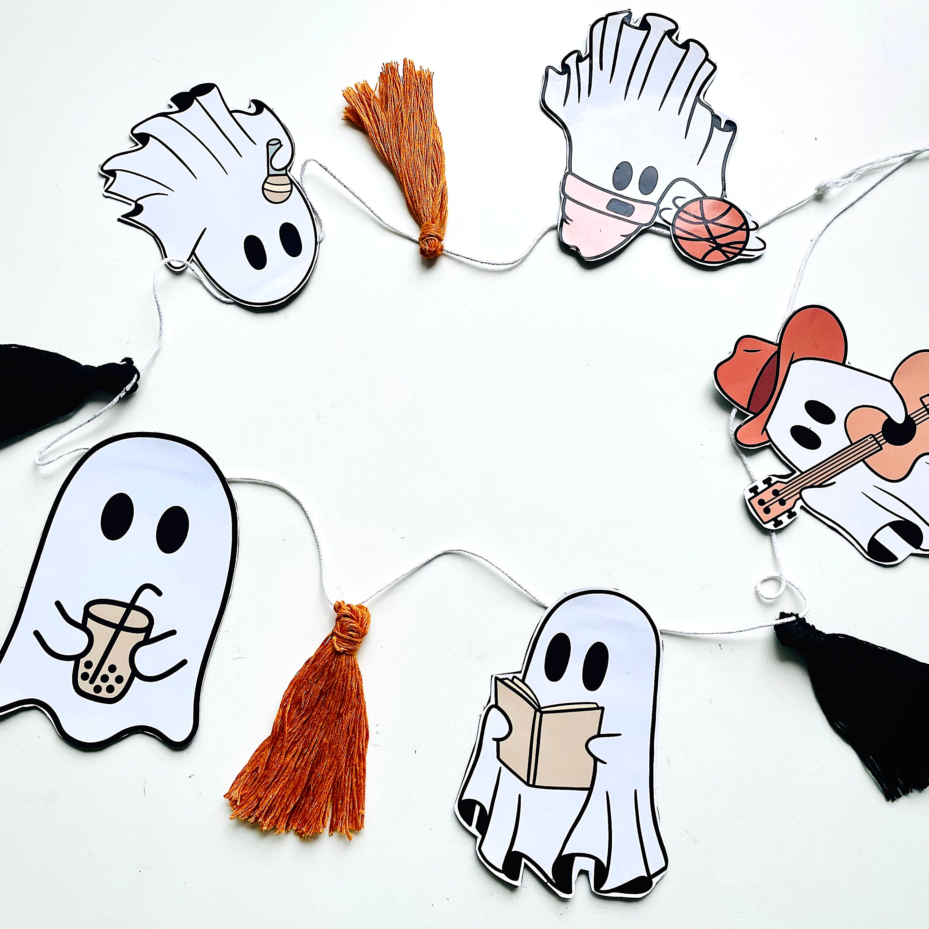 Halloween Ghost Garland: Handmade Spooky Season Decor - Etsy