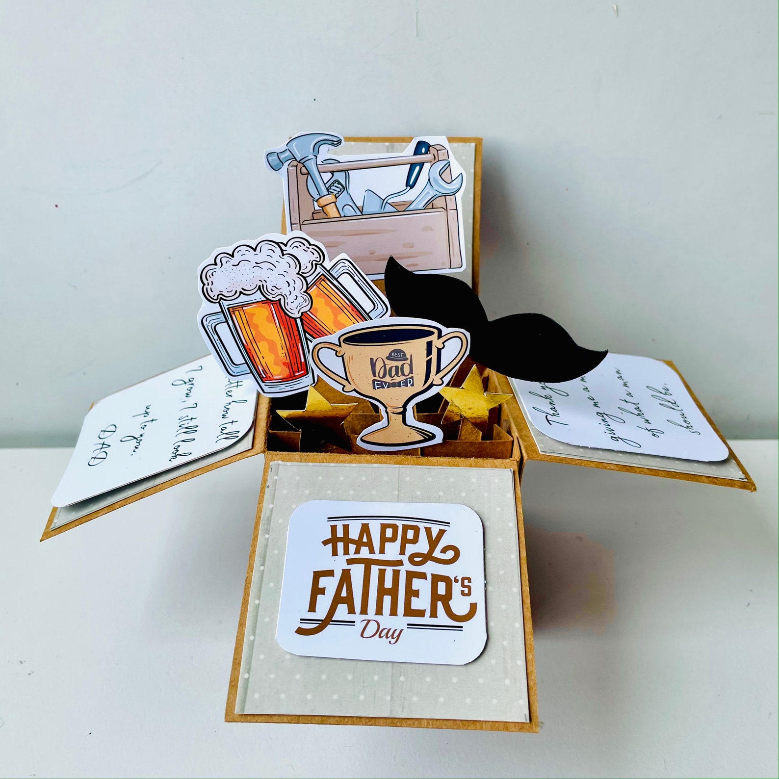 Tools Happy Fathers Day 3D Pop up Box Card Toolbox - Etsy