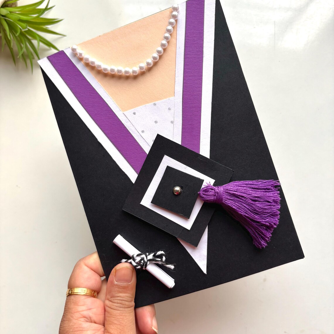 Handmade Graduation Card: Class of 2025, Custom Gown & Tassel - Etsy