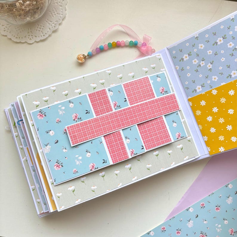 Personalized Rainbow Scrapbook Photo Album: Handmade Keepsake Memory ...