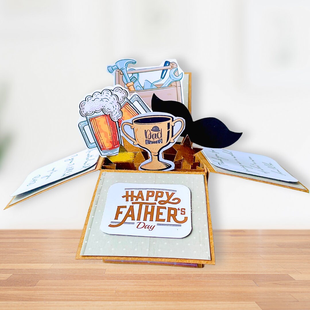 Tools Happy Fathers Day 3D Pop up Box Card Toolbox - Etsy