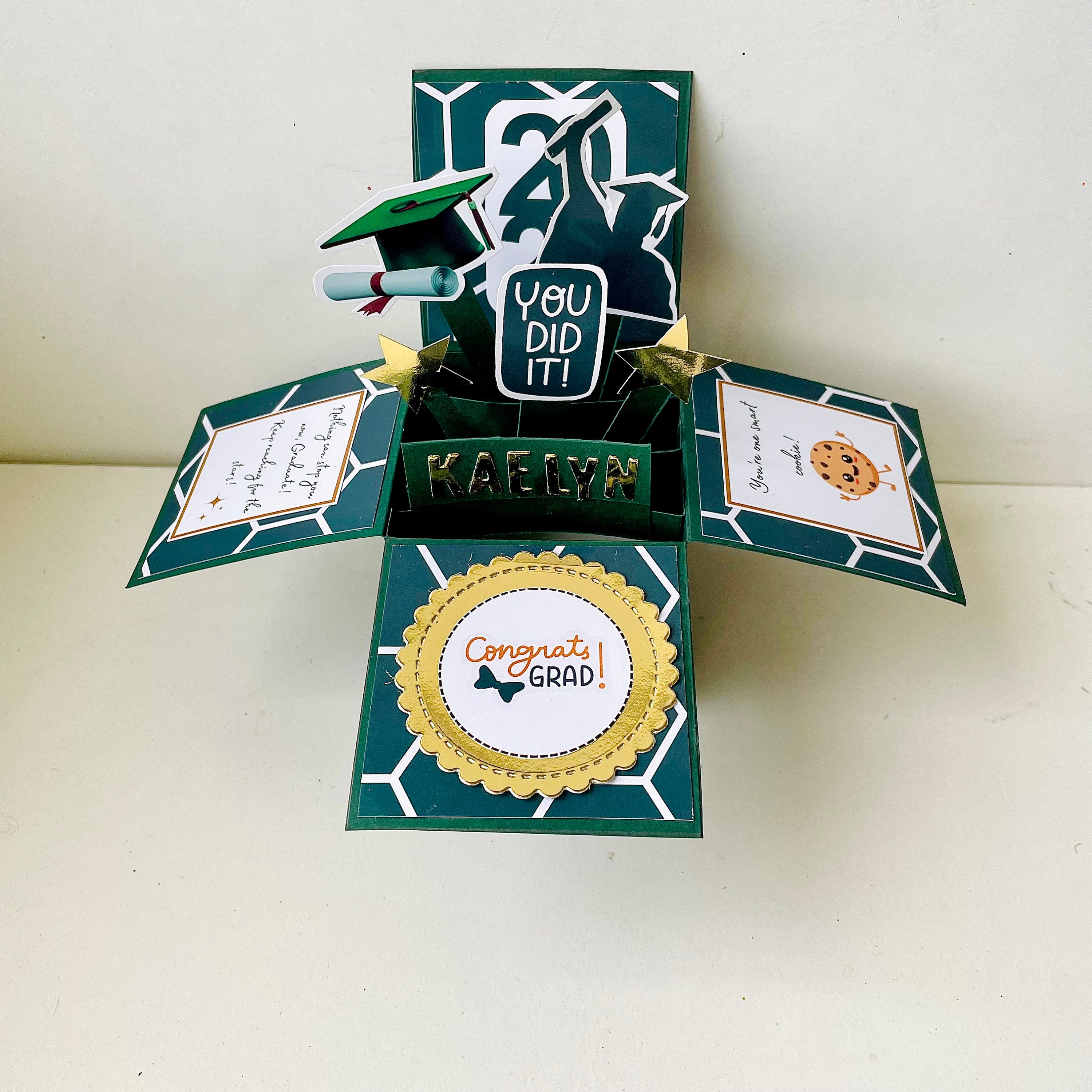 Personalized Graduation Pop up Card: 3D Gift Card Holder - Etsy