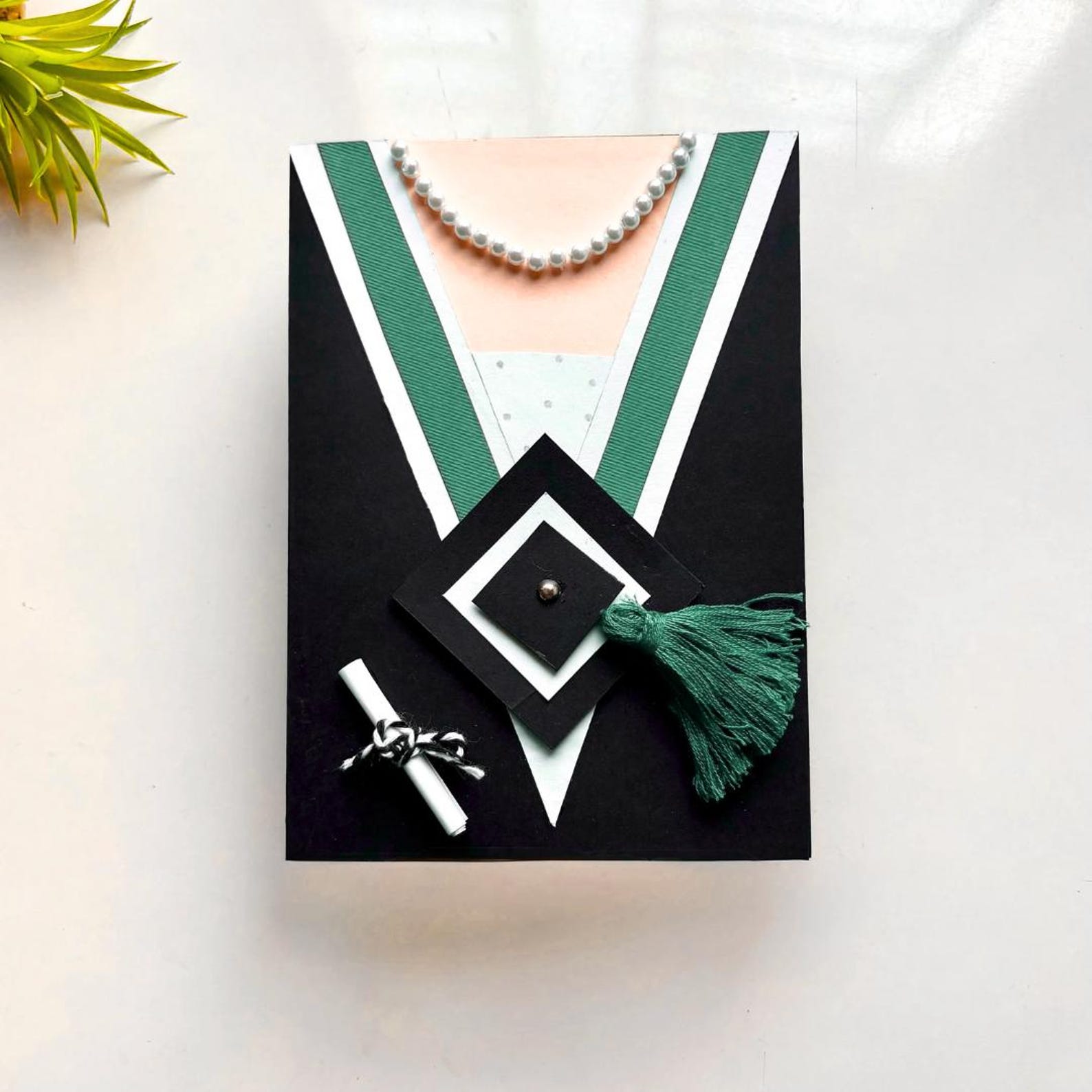 Handmade Graduation Card: Class of 2025, Custom Gown & Tassel - Etsy