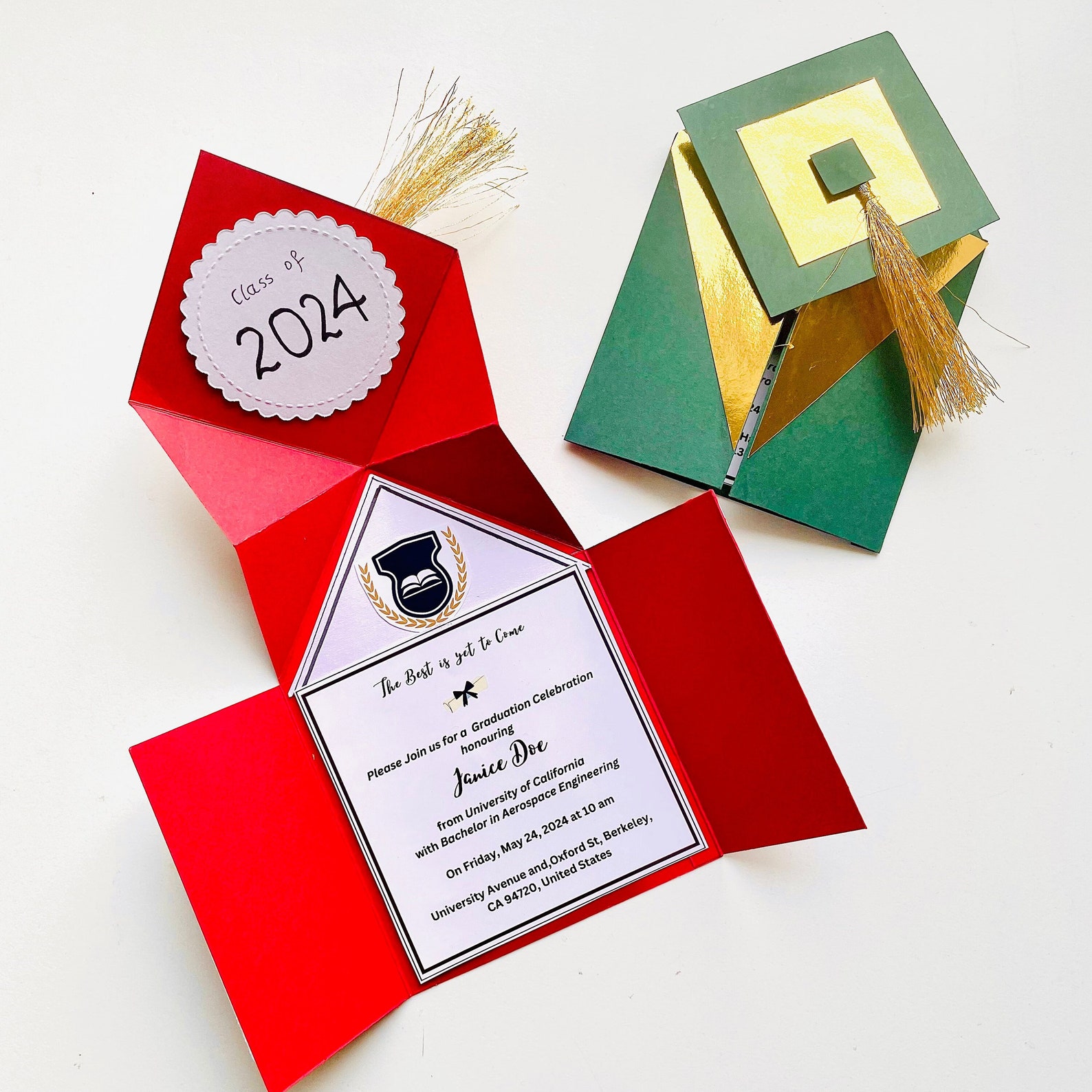 Graduation Invitation Announcement Card Invites Class of 2024 High ...