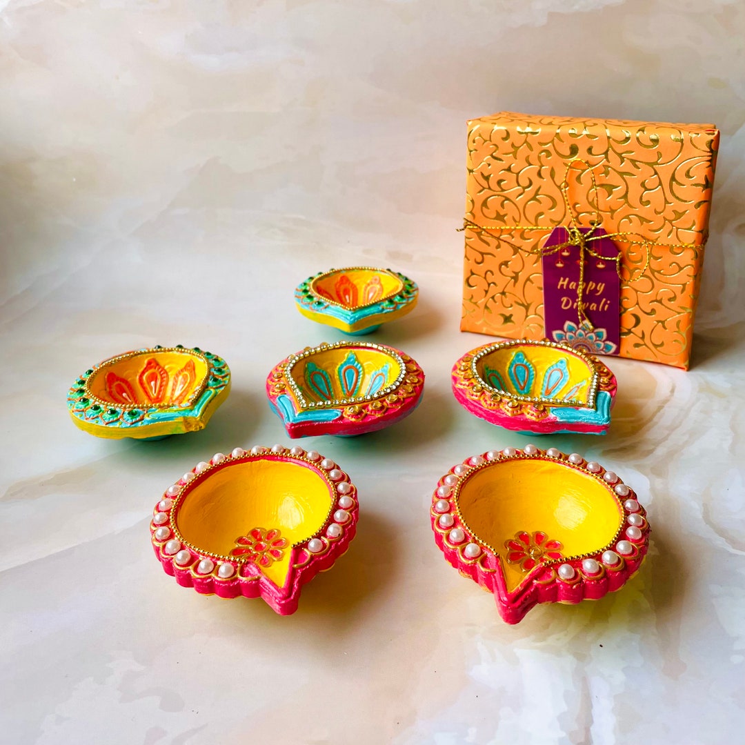 Handmade Diwali Diya Clay Oil Lamps Diwali Decor Diwali - Etsy