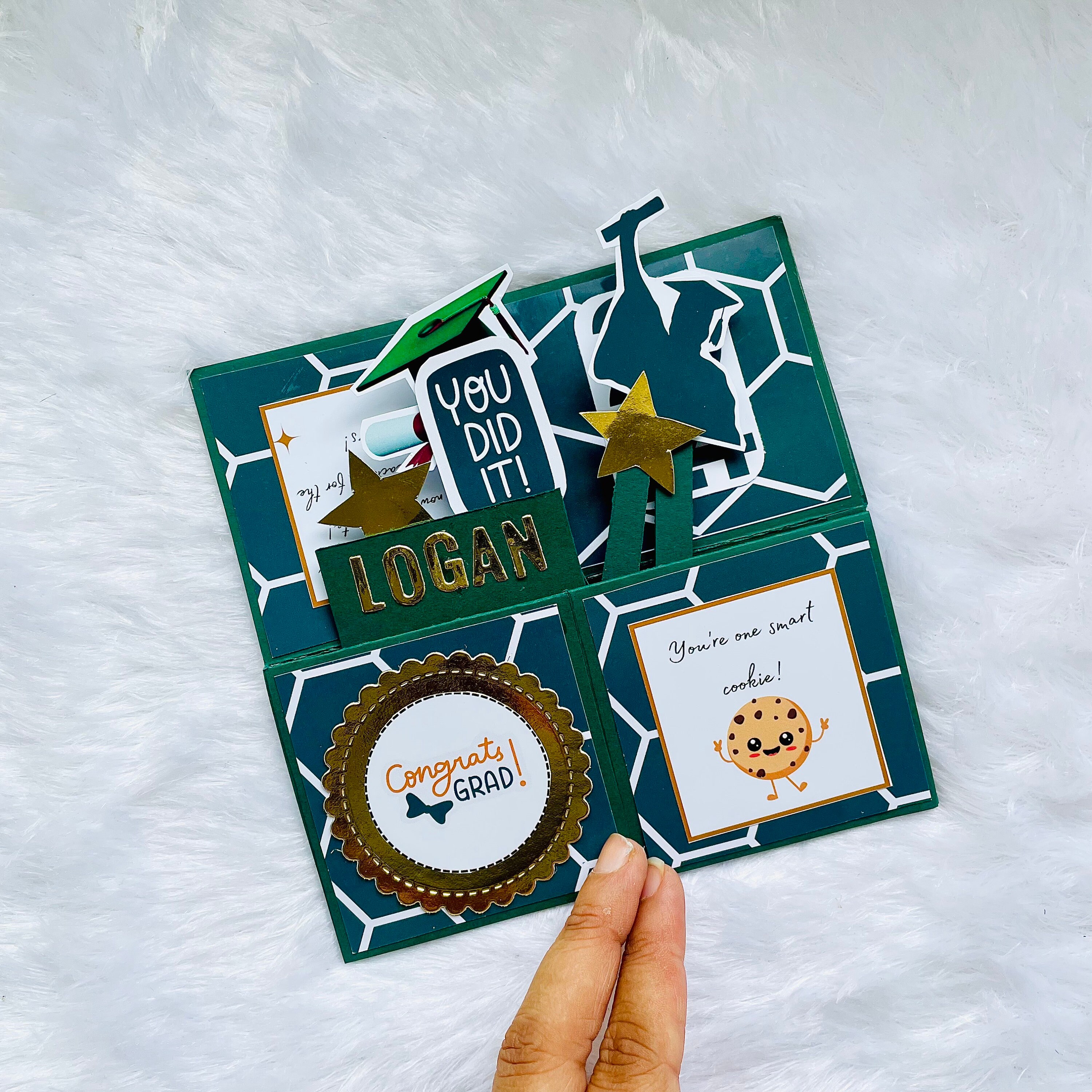 Personalized Graduation Pop up Card: 3D Gift Card Holder - Etsy