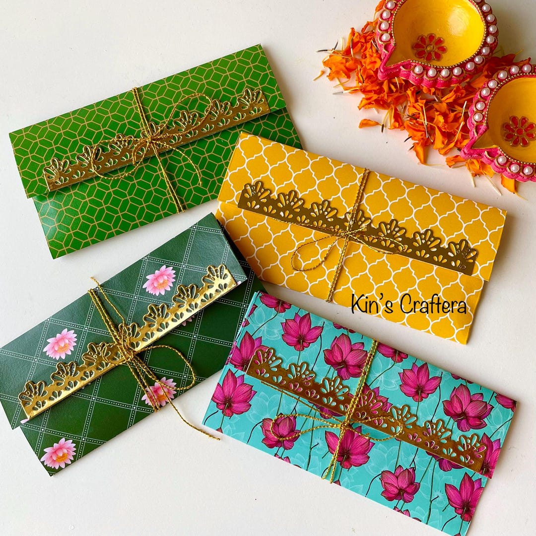 Handmade Indian Money Envelopes: Shagun Cash Gift Set - Etsy