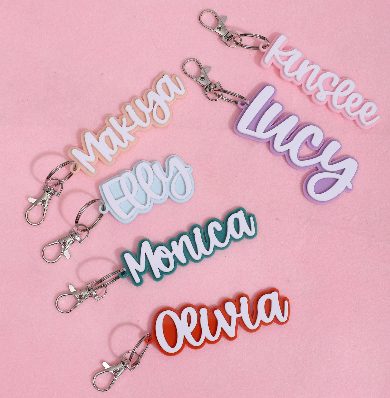 Personalized Name Keychain | Custom Keyring for Kids, Christmas Gift ...