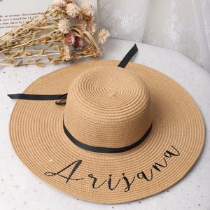 Personalized Adjustable Beach Hats Bridesmaid Hats Beach Hat Custom ...