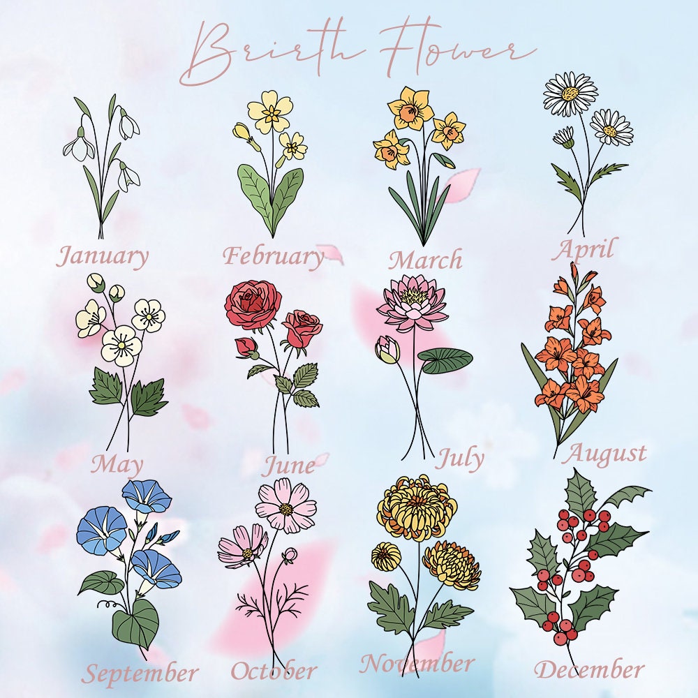 Personalised Birth Flower Makeup Brush Set, Bridesmaid Makeup Brush ...