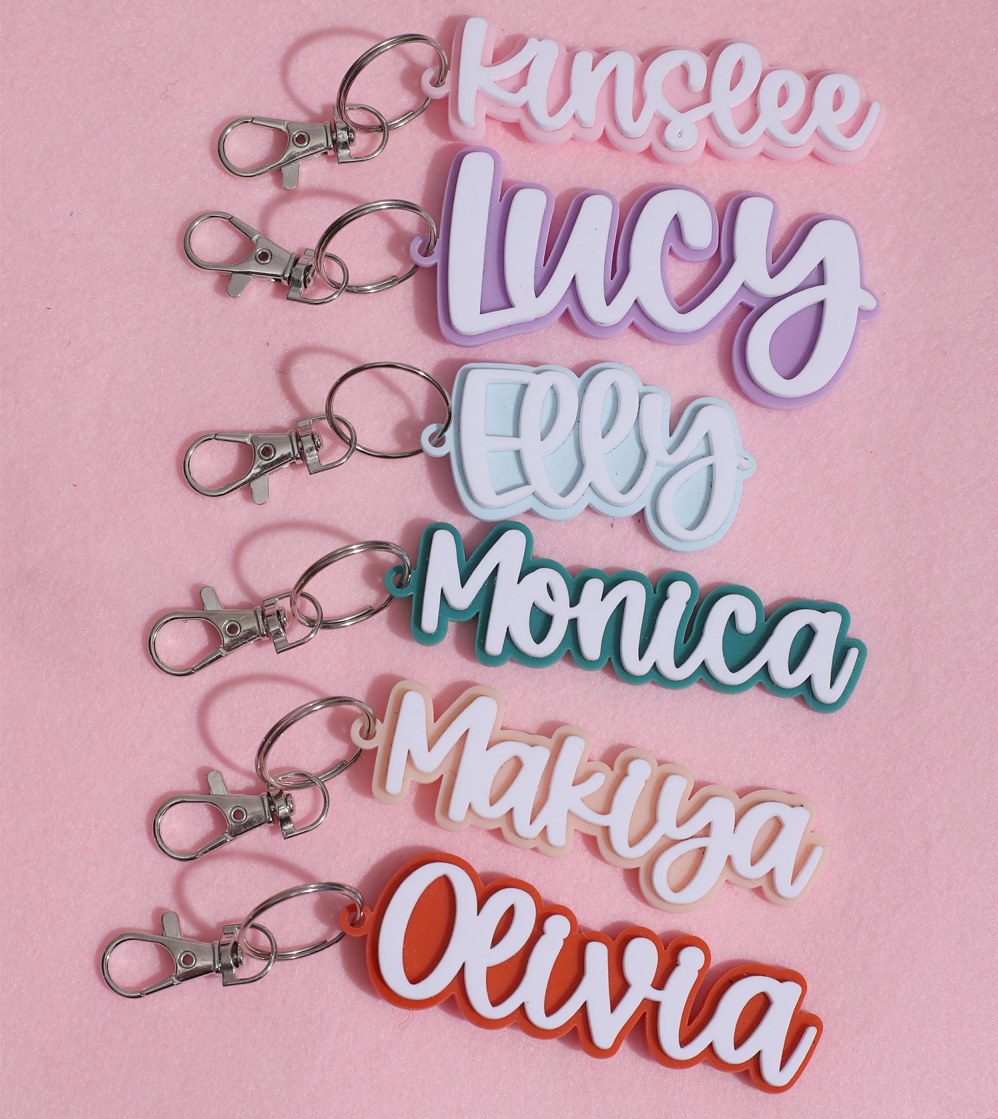 Personalized Name Keychain | Custom Keyring for Kids, Christmas Gift ...