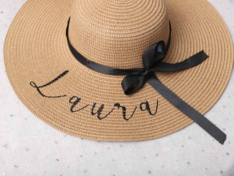 Personalized Adjustable Beach Hats Bridesmaid Hats Beach Hat Custom ...