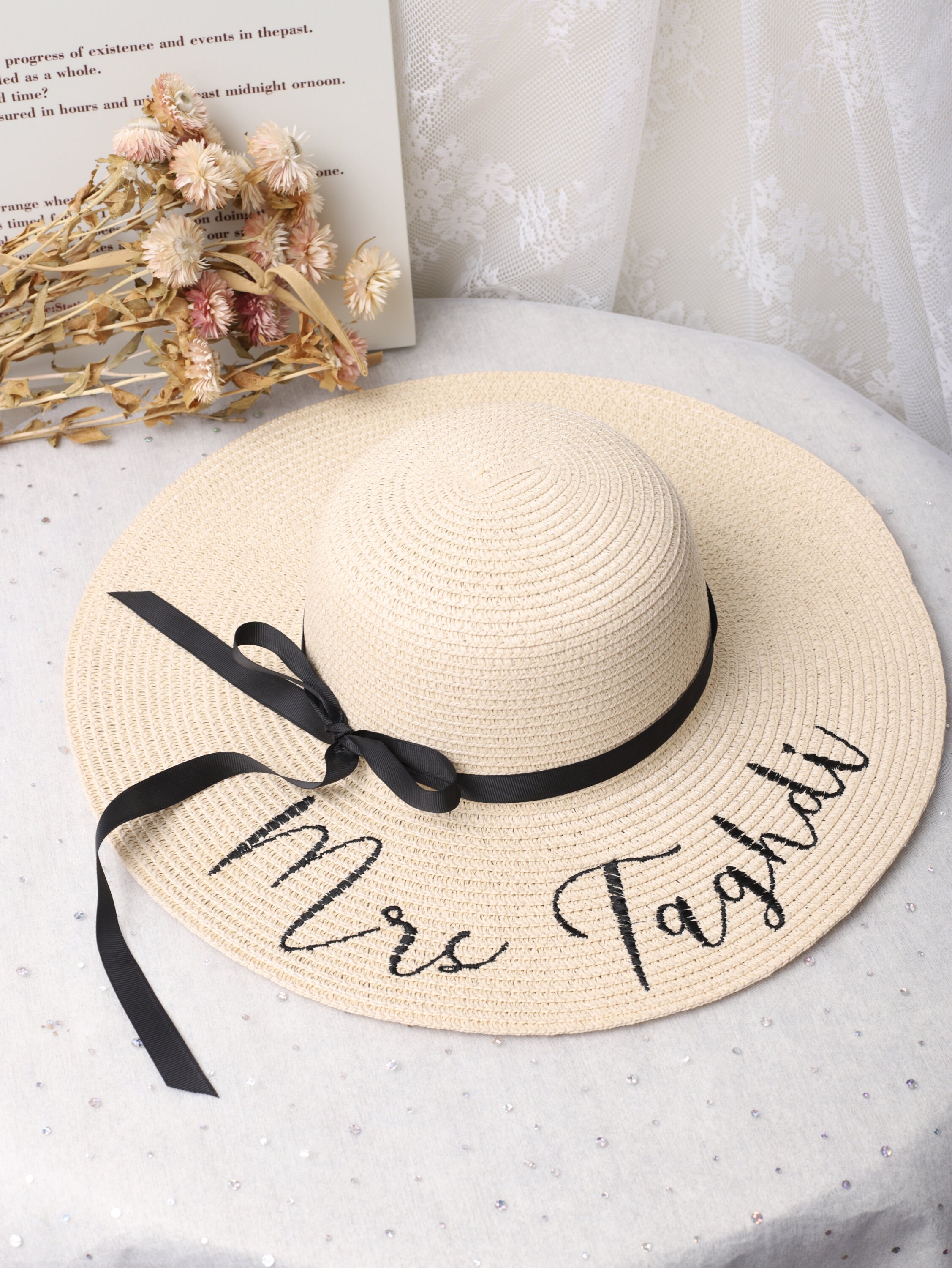 Personalized Adjustable Beach Hats Bridesmaid Hats Beach Hat Custom ...