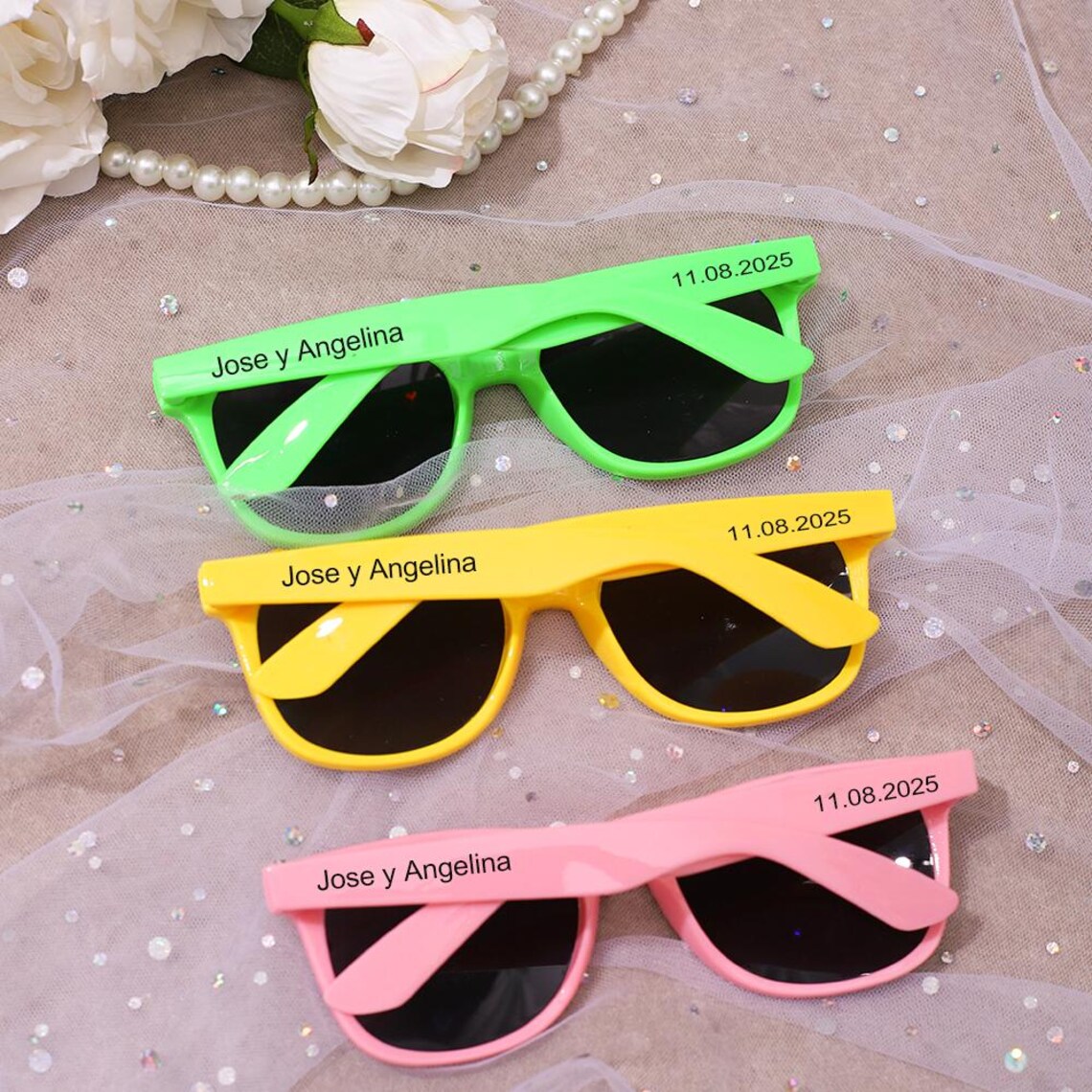 Custom Bridal Party Shaped Sunglasses,personalised Bridesmaid Gifts ...