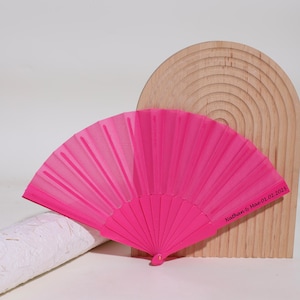 Personalised Pink Hand Fan, Hen Party Fan, Bridal Party Favours for Hen ...