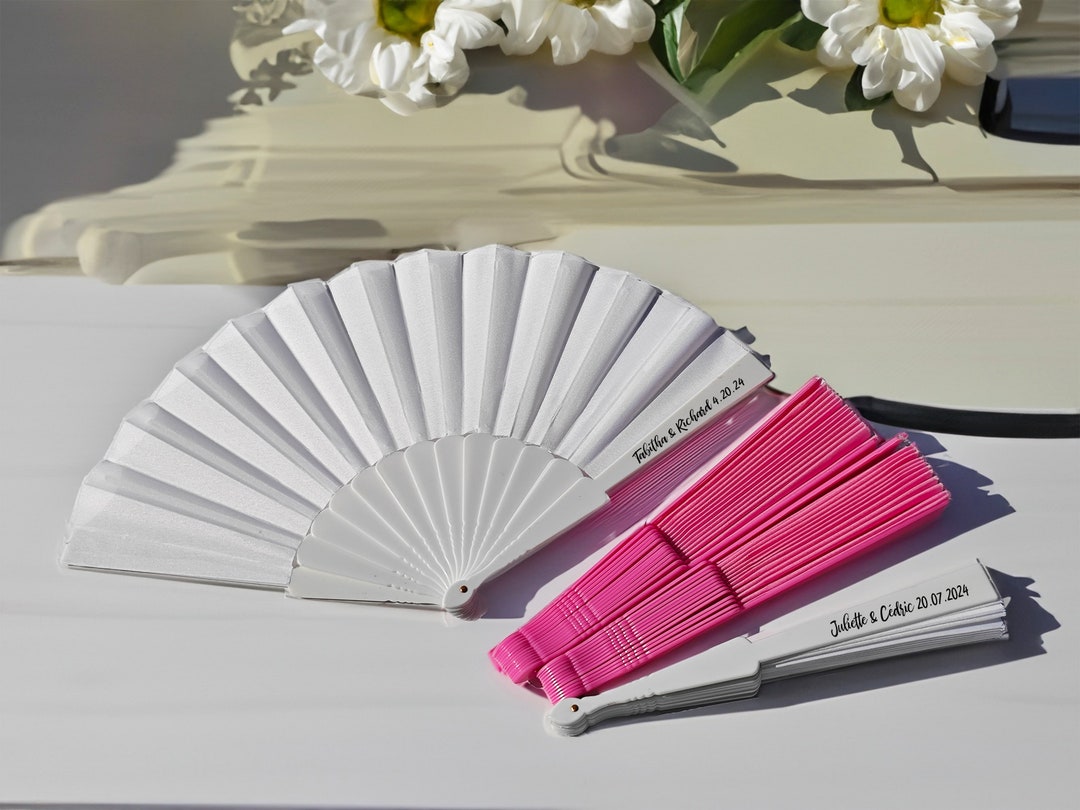 Personalised Pink Hand Fan, Hen Party Fan, Bridal Party Favours for Hen ...