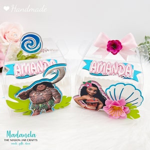 Moana Party Favor Gable Boxes: Personalized Birthday Goody Bags - Set ...