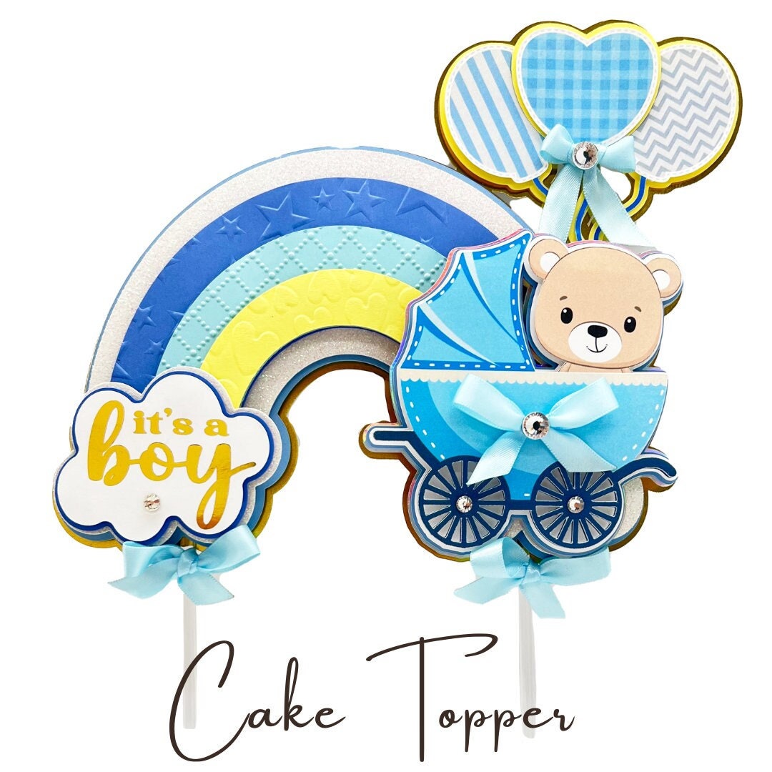 It's A Boy Cake Topper, Boy Baby Shower, Blue Baby Shower, Boy Baby ...