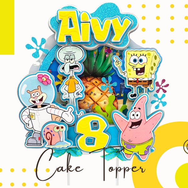 Spongebob Cake Topper - Etsy