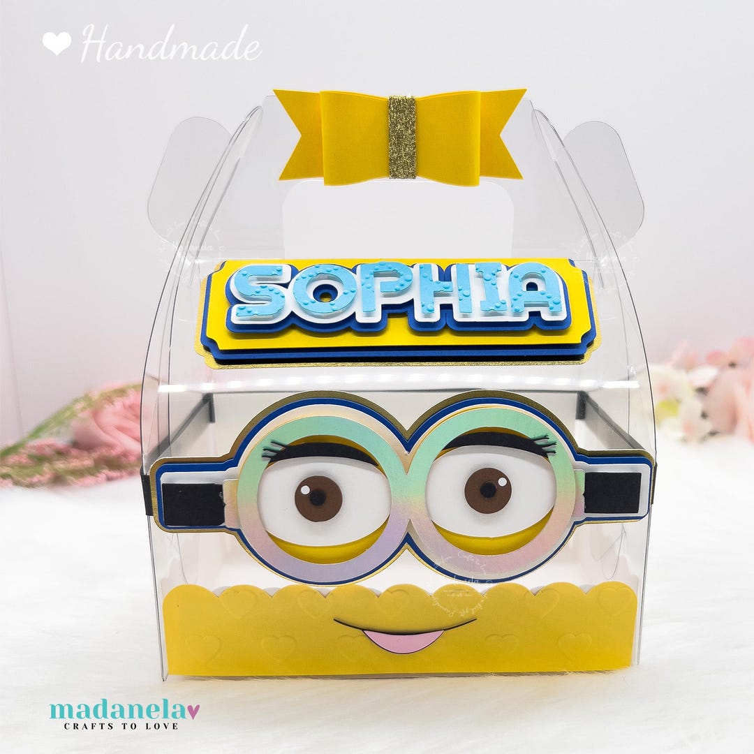 Minion Favor Box, Minions Party Favor Clear Gable Box, Minion Party ...