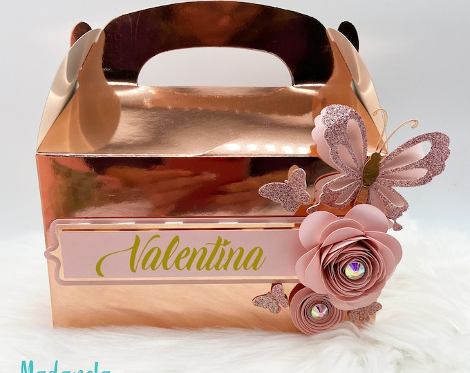 Princess Crown Tiara Favor Boxes-pink Gold Princess Favor | Etsy