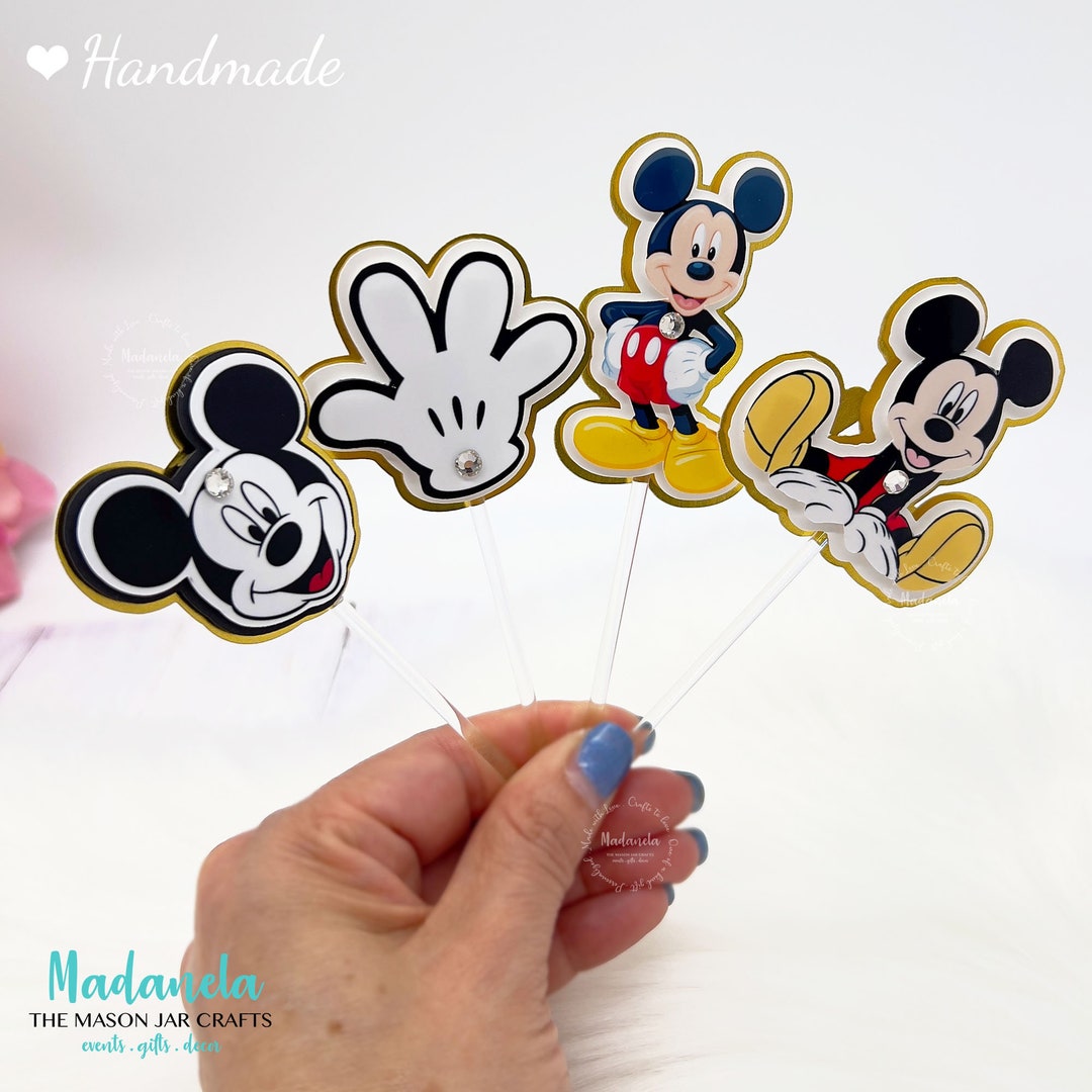 Mickey Mouse Cupcake Toppers 12 Pcs - Etsy