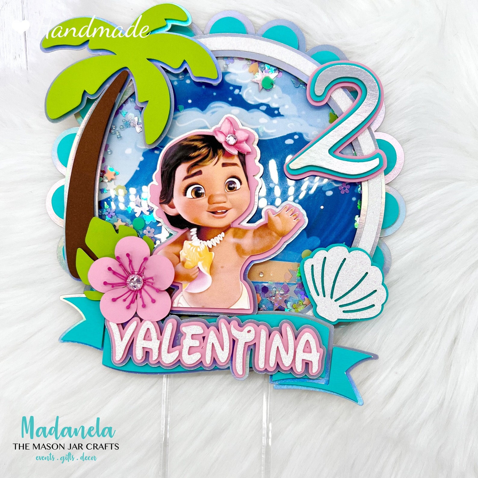 Moana Cake Topper Shaker Cake Topper Moana Cake Decorations - Etsy
