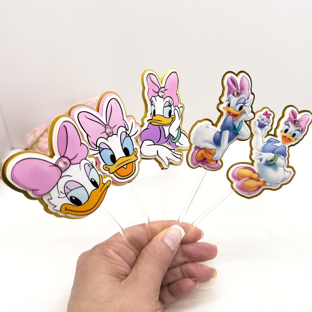 Handmade Daisy Duck Cupcake Toppers – Party Decor, 12 Pcs - Etsy
