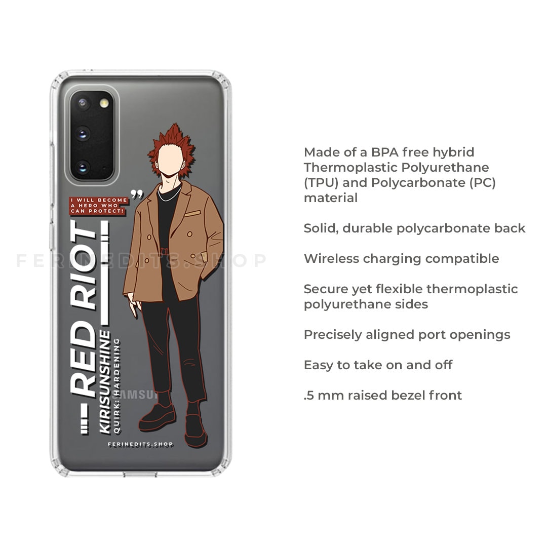 MHA Kirishima/red Riot Phone Case iphone & Samsung | Etsy