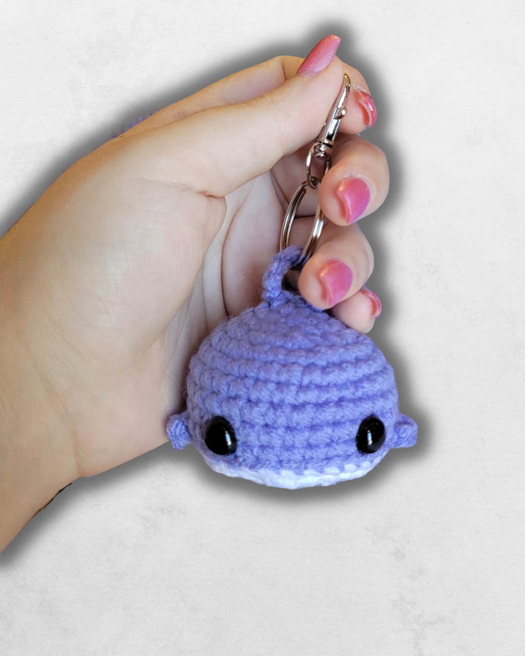 Cute Kawaii Whale Plush Keychain - Sister Thank You Gift - Macrame ...